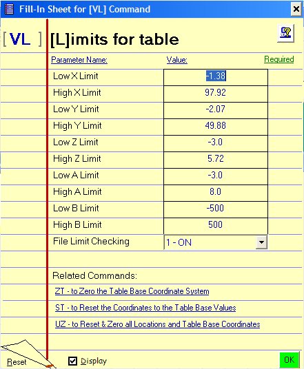 Table Base Coordinates | ShopBot Tools | 2004 gen CNC